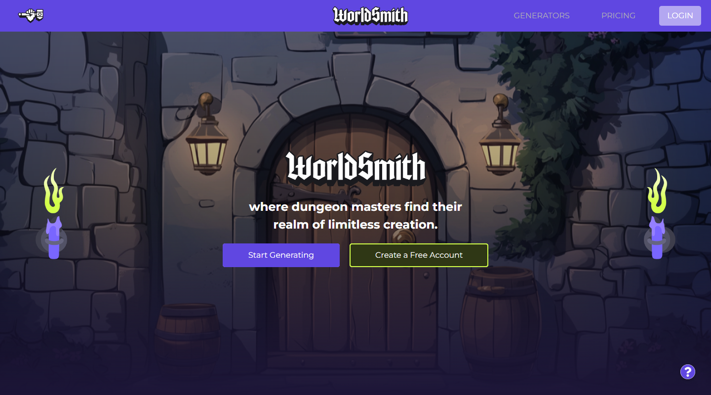Worldsmith - Ultimate RPG Generator for D&D: Monsters, NPCs, Maps, and More
